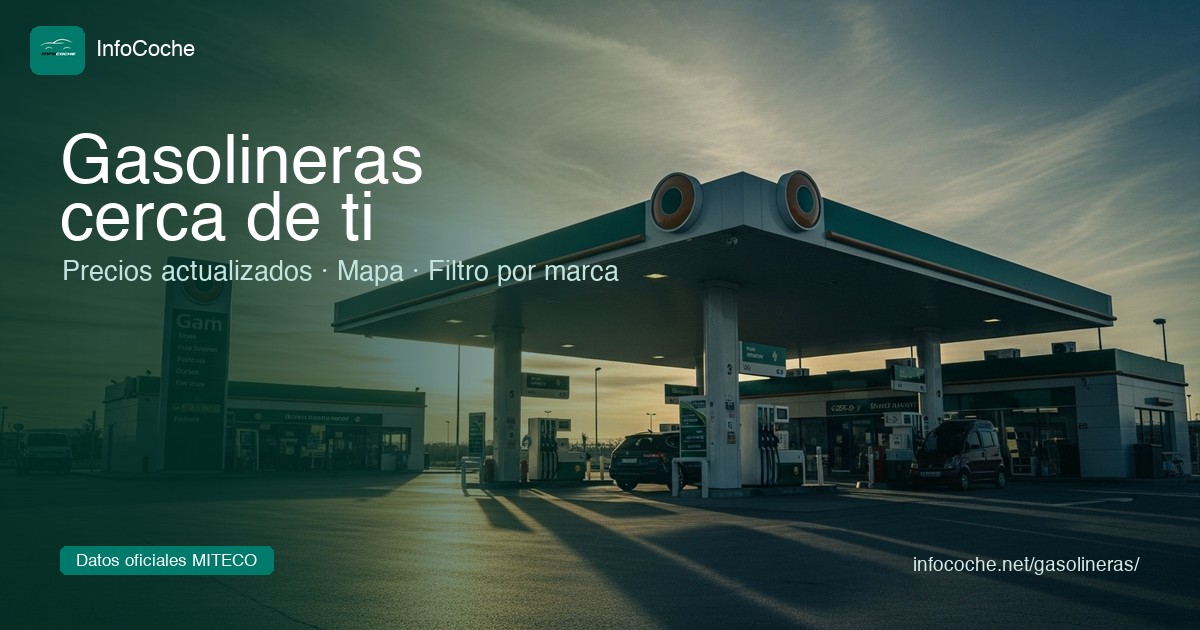 Gasolineras cerca de mí | Precio gasolina y gasóleo hoy | InfoCoche